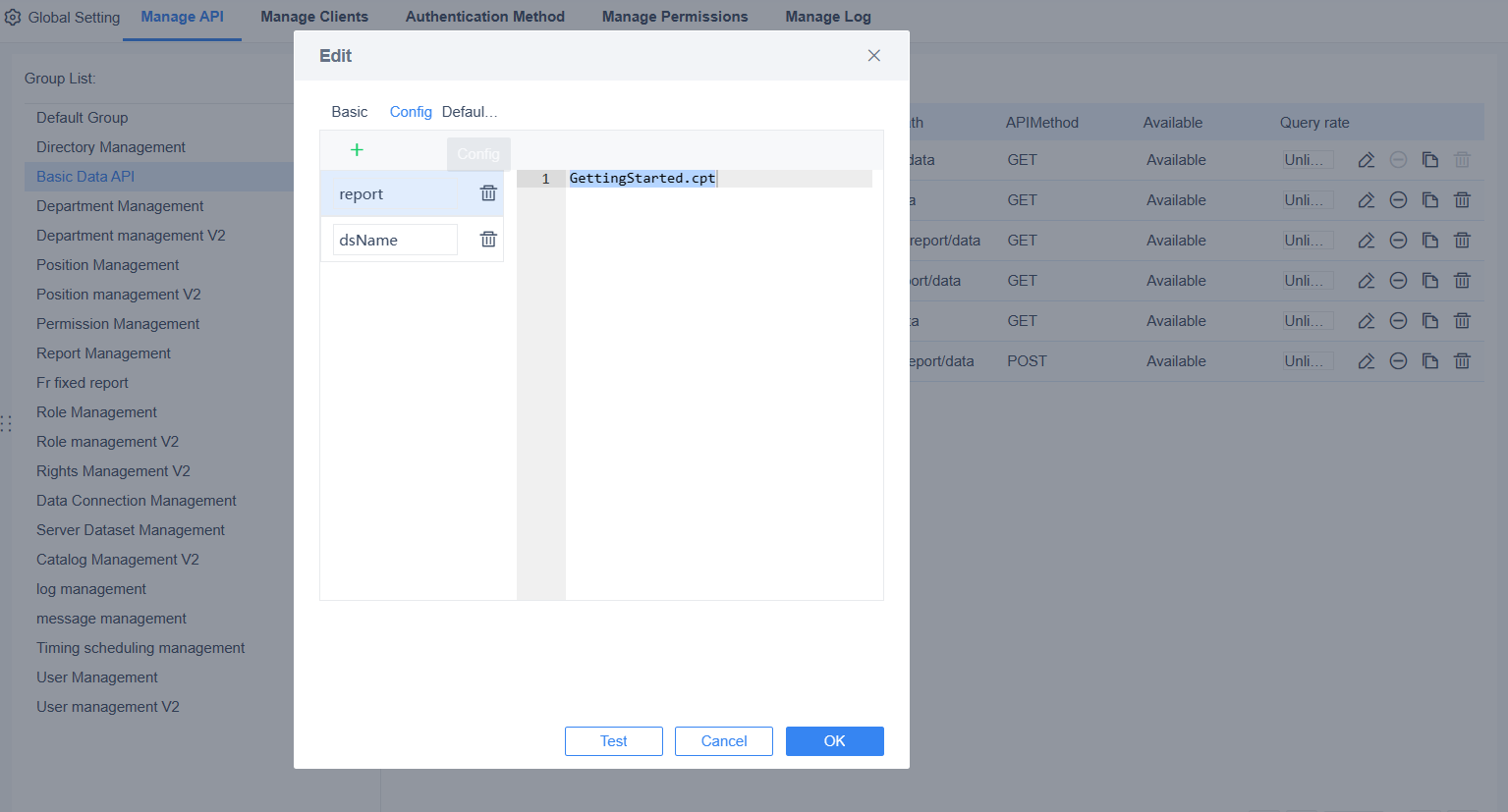Example of Calling Open Platform API-FineReport Help Document