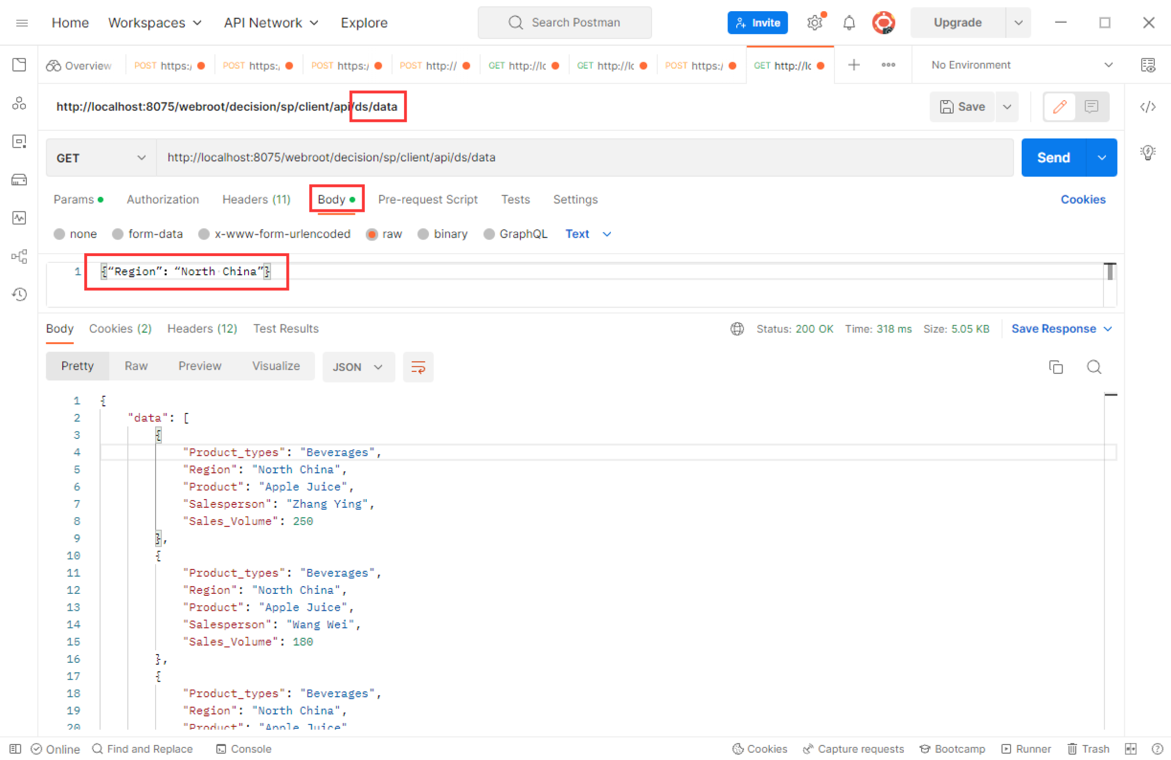 Example of Calling Open Platform API-FineReport Help Document