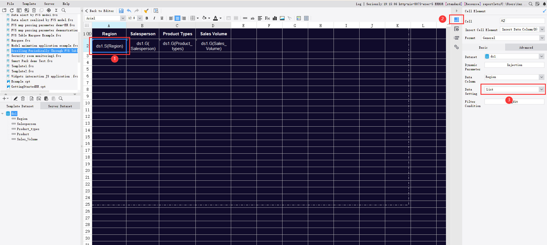 FVS Table Component Timed Page Turn Through JS-FineReport Help Document