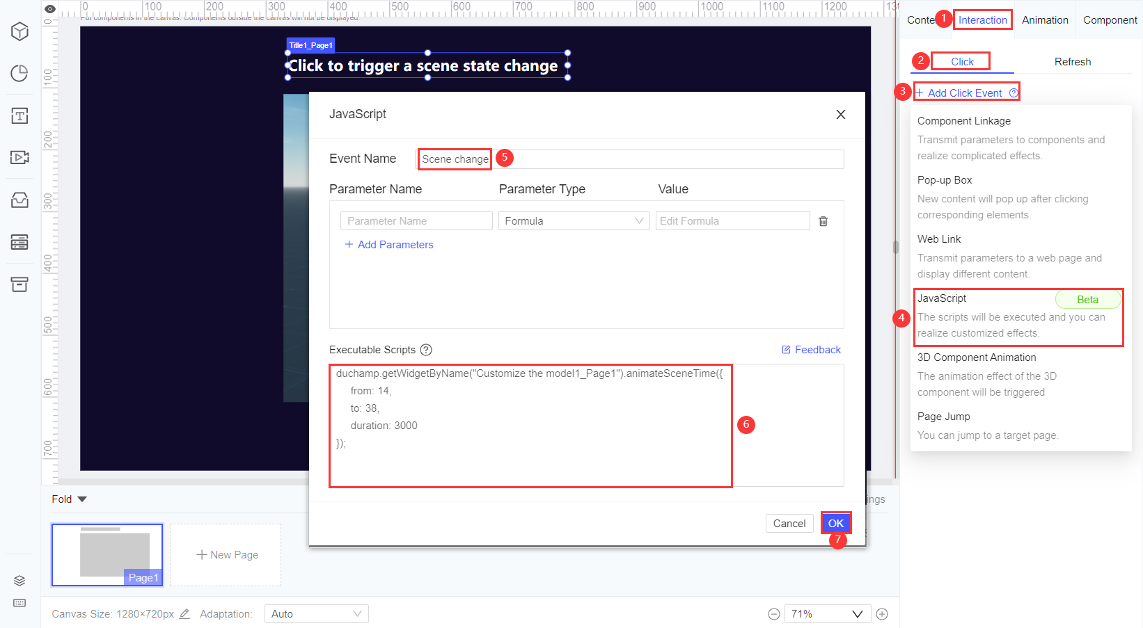 Scene Time of FVS Custom Model Component-FineReport Help Document