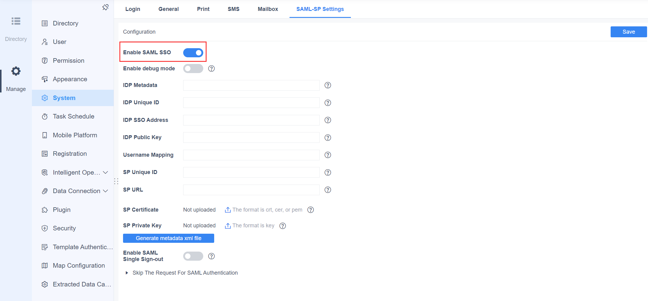 SAML Single Sign-on Plugin-FineReport Help Document