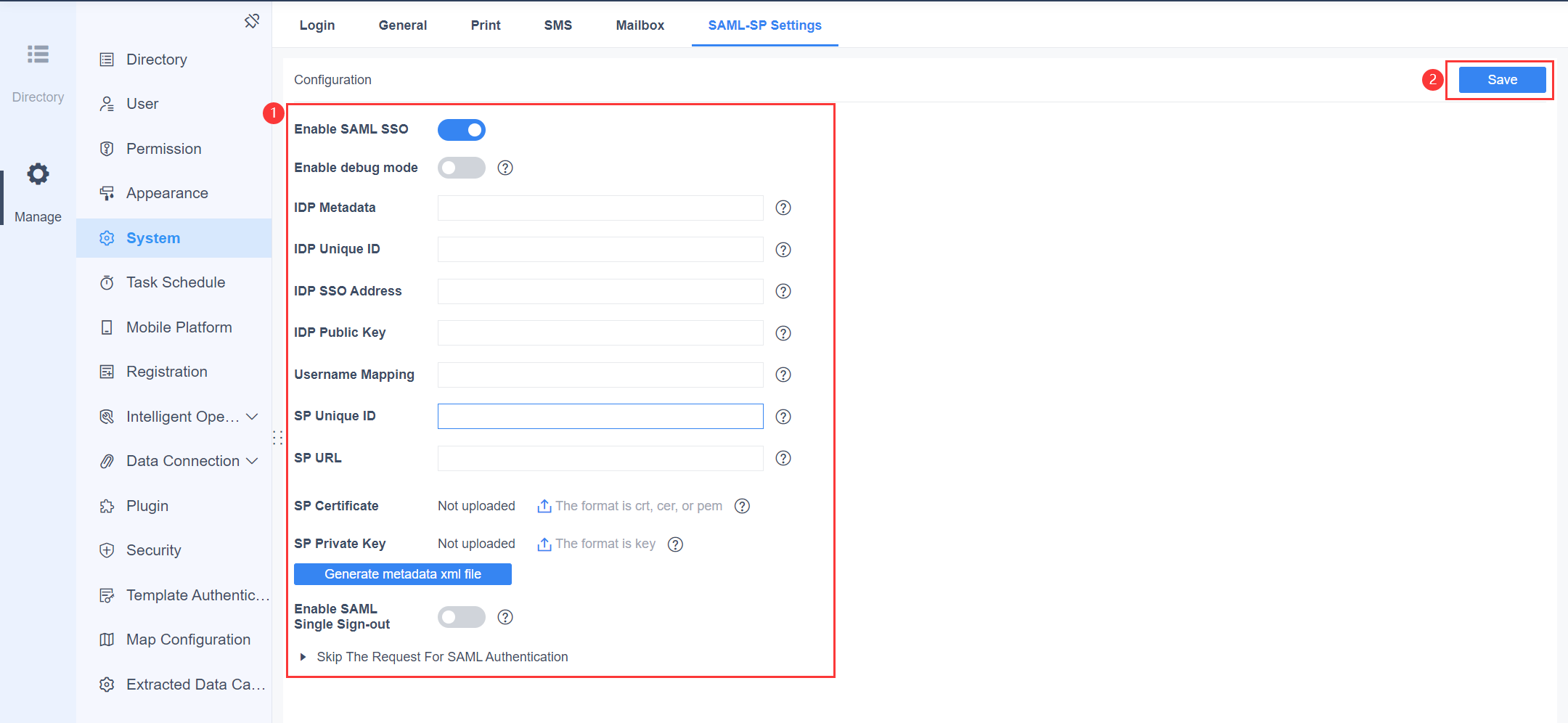 SAML Single Sign-on Plugin-FineReport Help Document