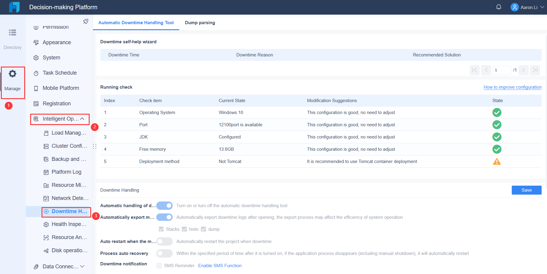 Downtime Handling-FineReport Help Document