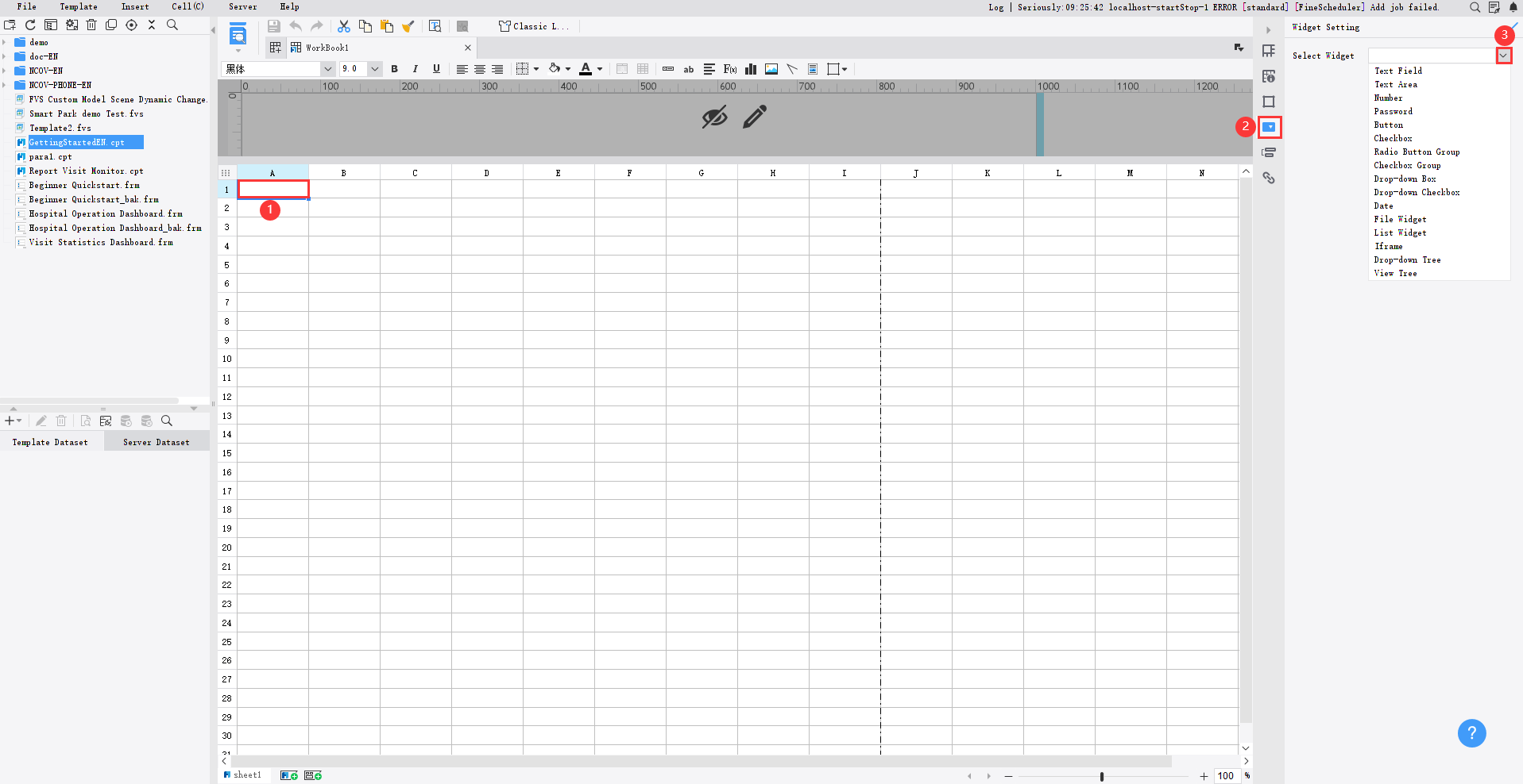 Form Widgets-FineReport Help Document