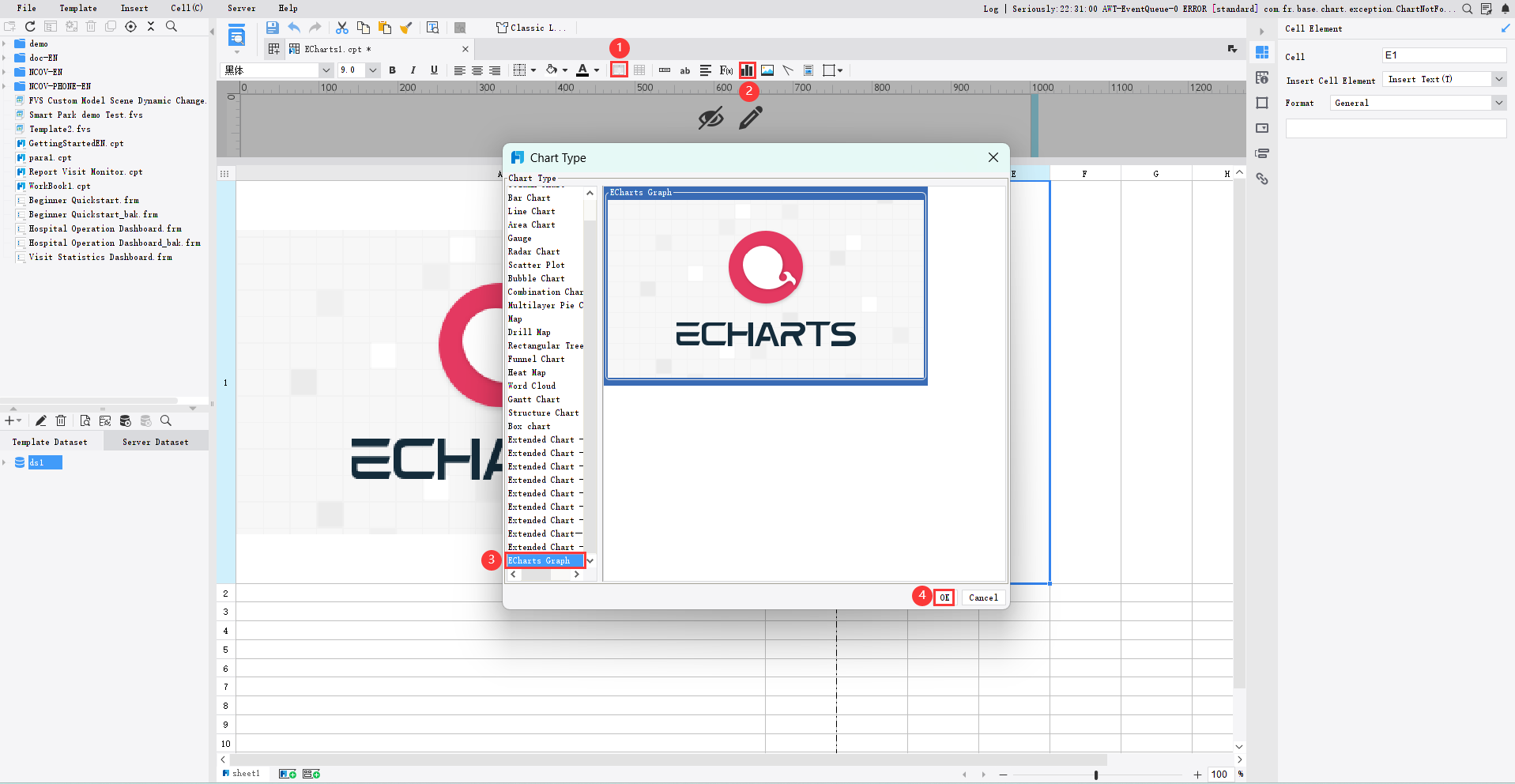 ECharts Graph Referencing Template Dataset-FineReport Help Document
