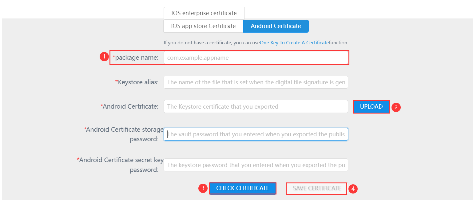 Configuring App OEM Android Certificate-FineReport Help Document