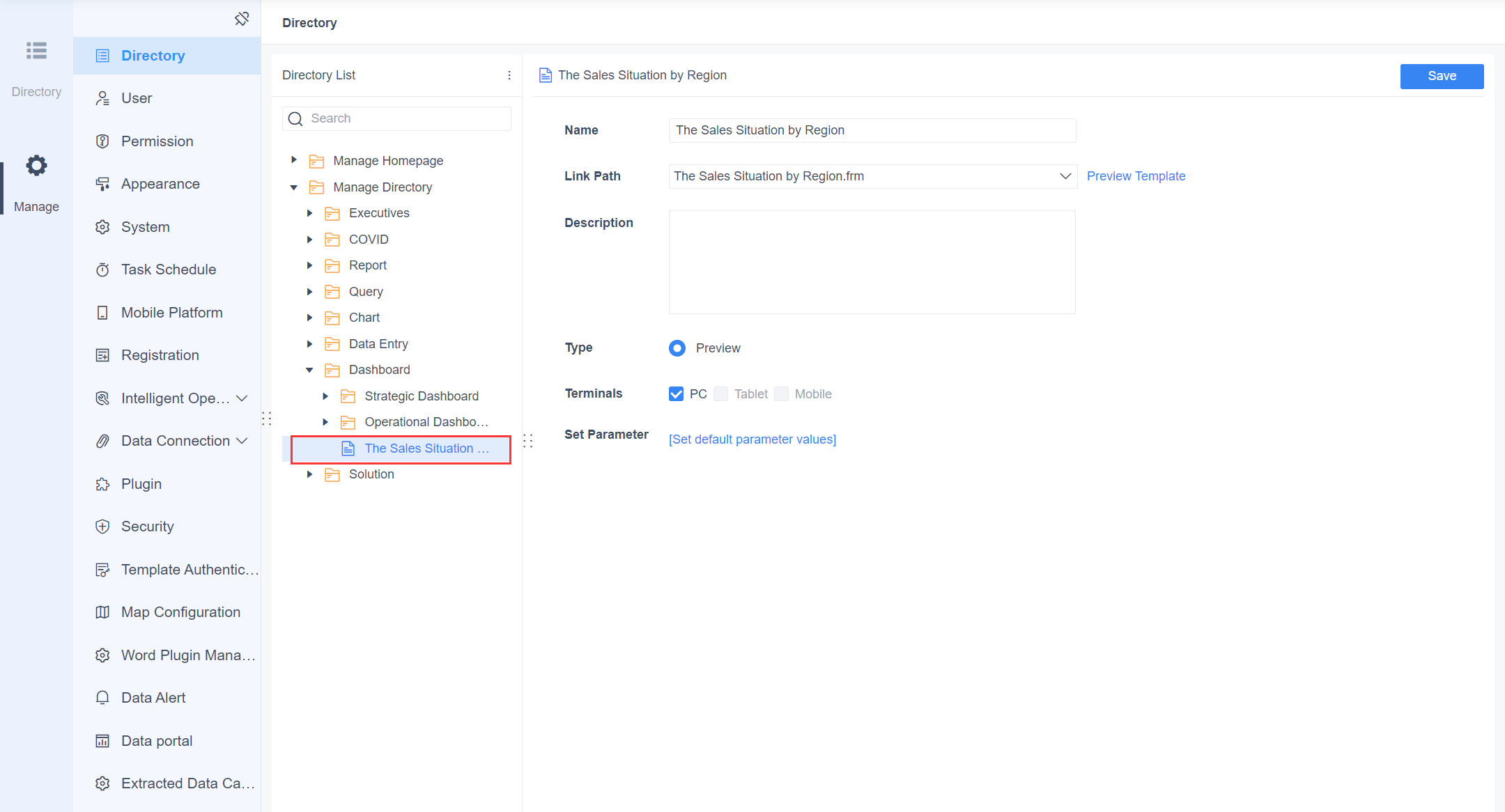 Data Portal Usage Example-FineReport Help Document