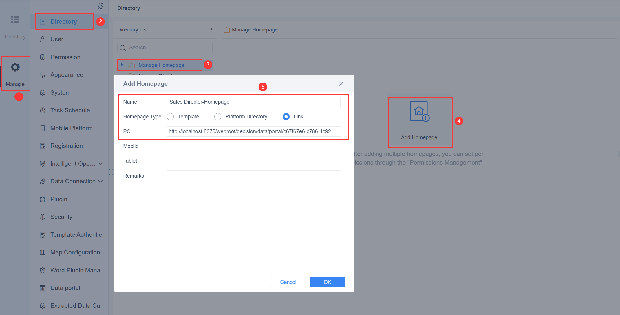 Data Portal Usage Example-FineReport Help Document