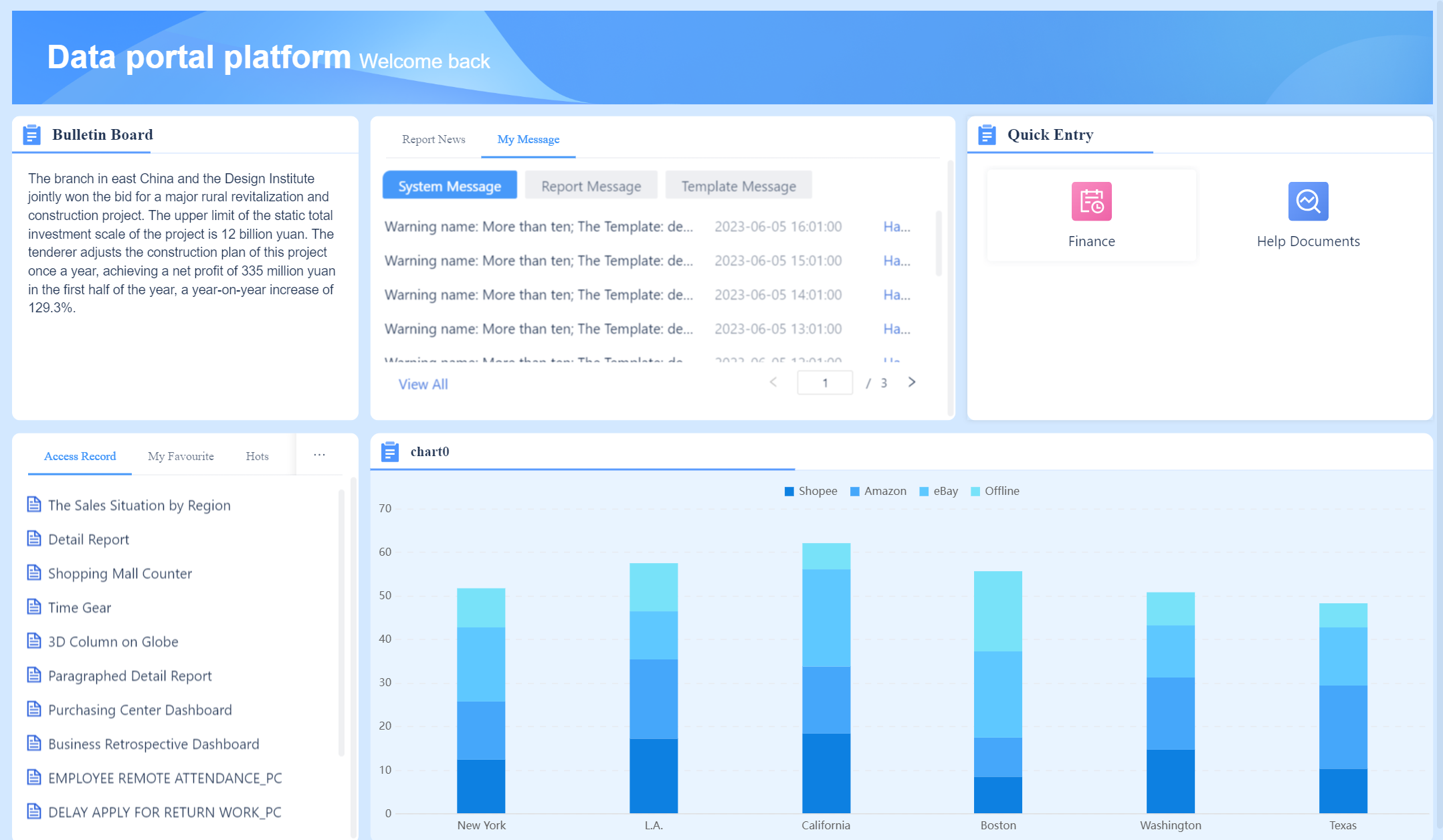 Data Portal Usage Example-FineReport Help Document