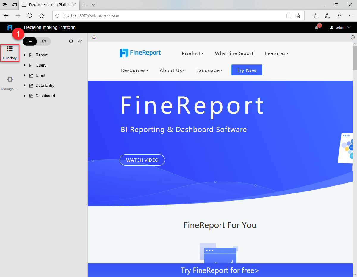 Introduction to the Decision-making Platform-FineReport Help Document