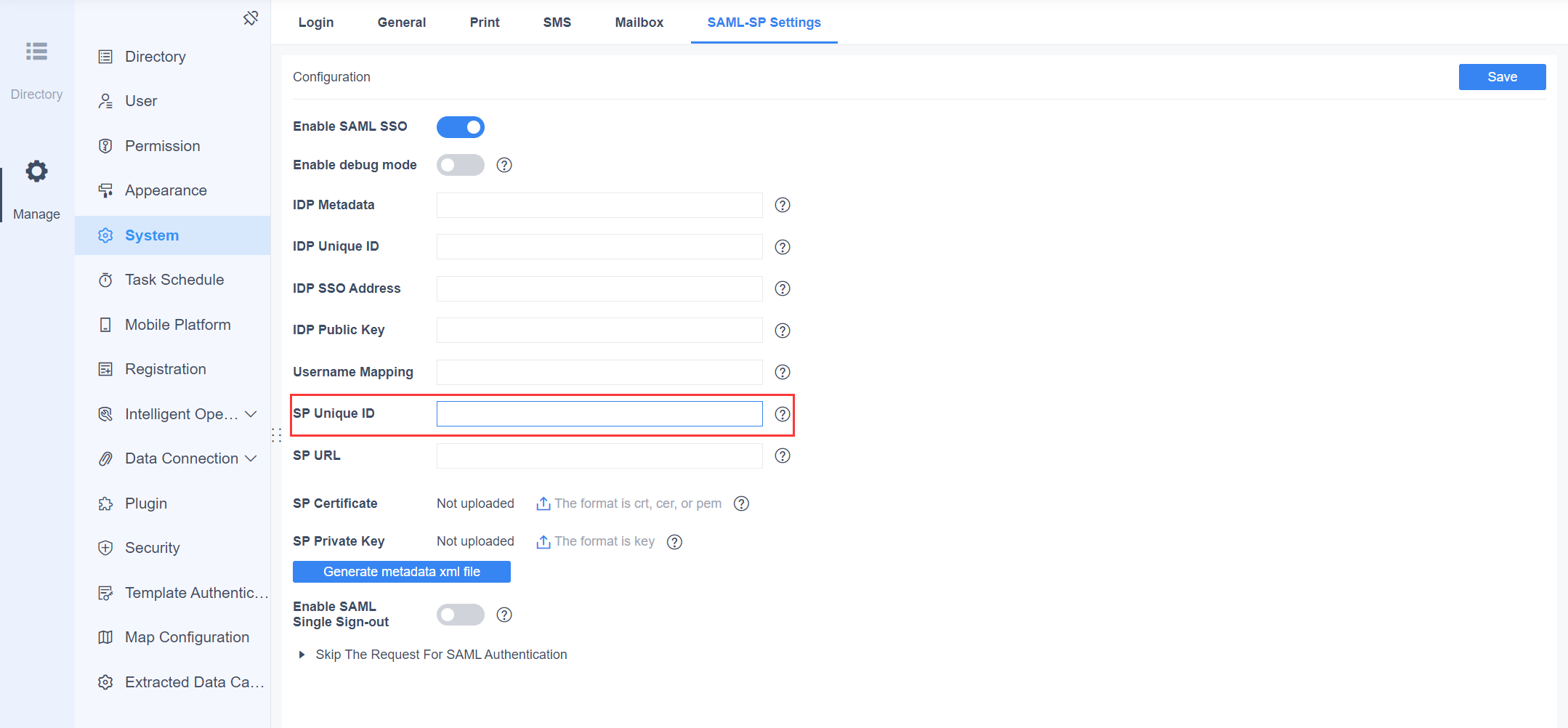 SAML Single Sign-on Plugin-FineReport Help Document