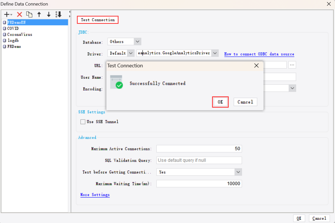 Data Connection to Google Analytics-FineReport Help Document