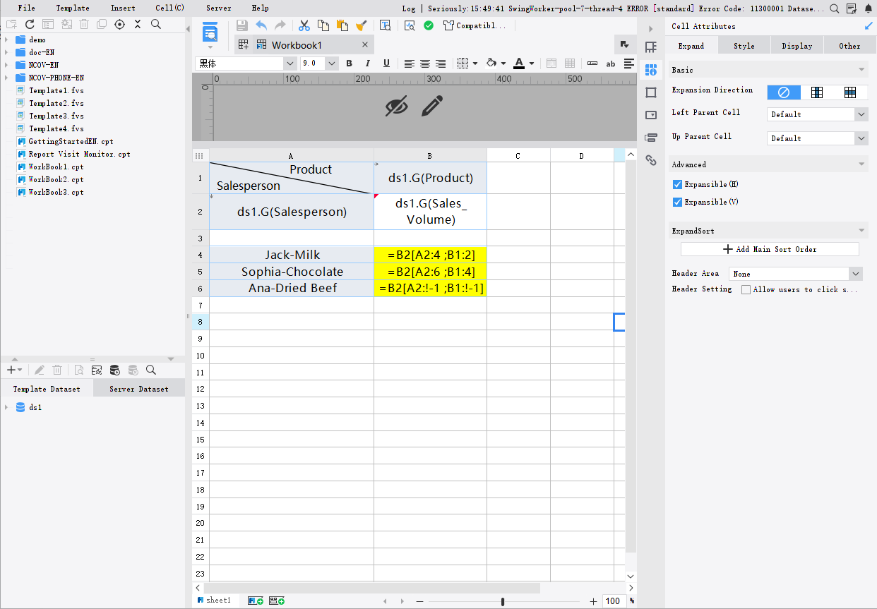 Bidirectionally Expanded Hierarchical Coordinate-FineReport Help Document