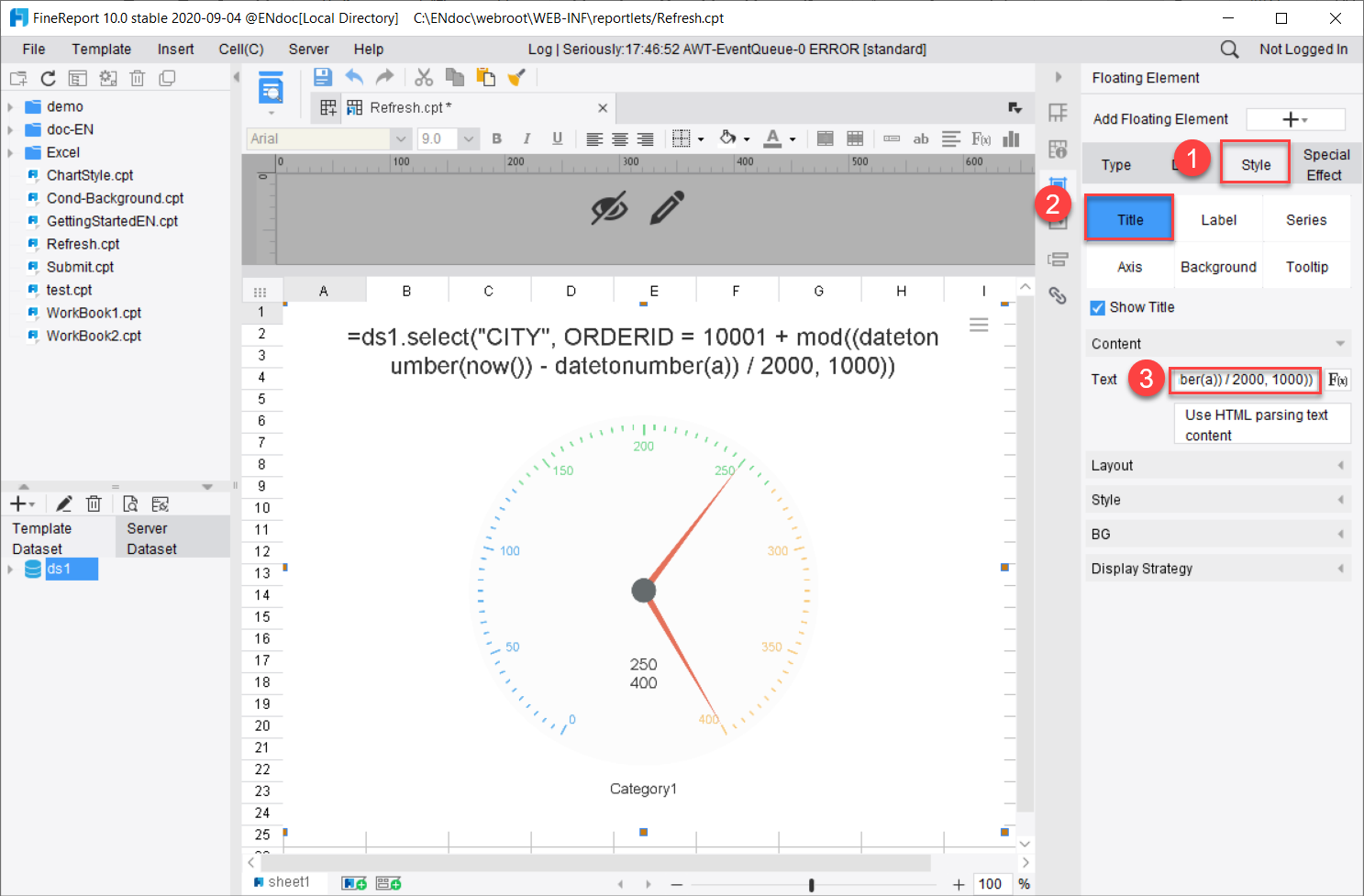 Chart Data Auto Refresh-FineReport Help Document