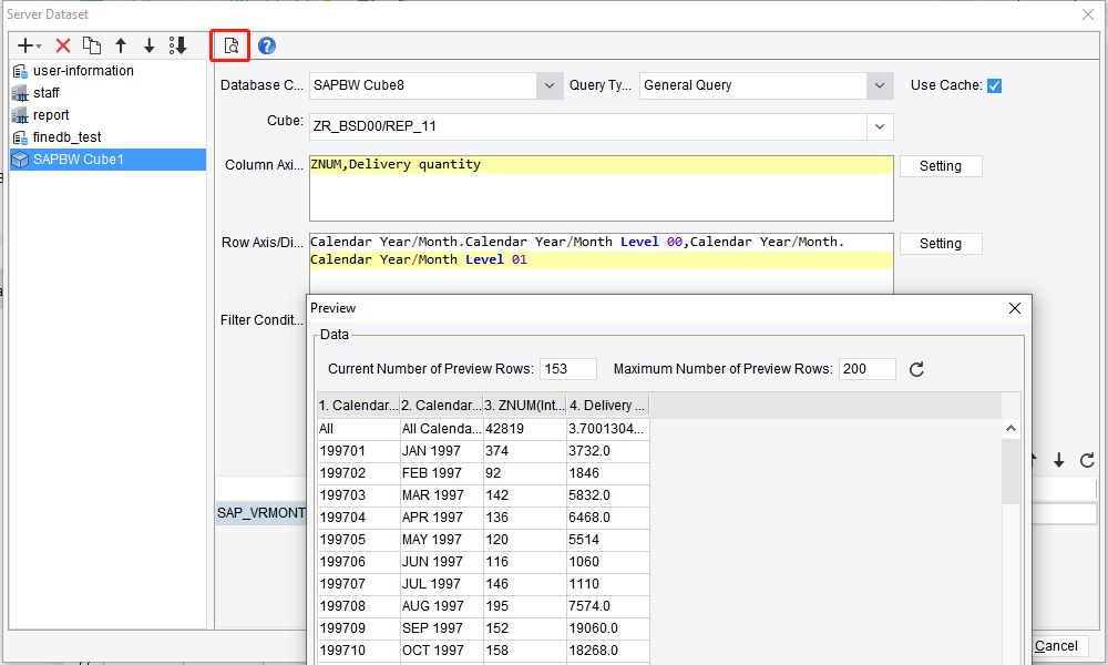 New SAP BW Dataset Plugin-FineReport Help Document