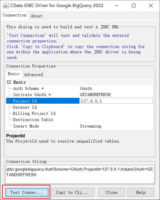 Data Connection to Google BigQuery-FineReport Help Document