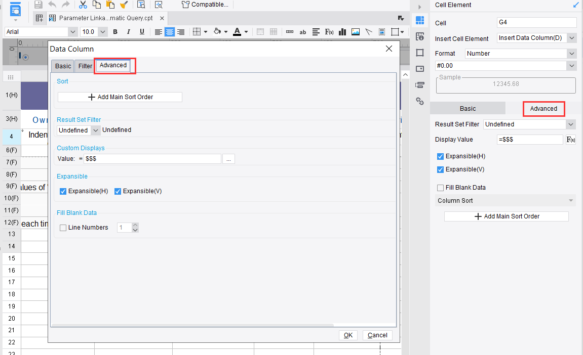 Data Column Attributes-FineReport Help Document