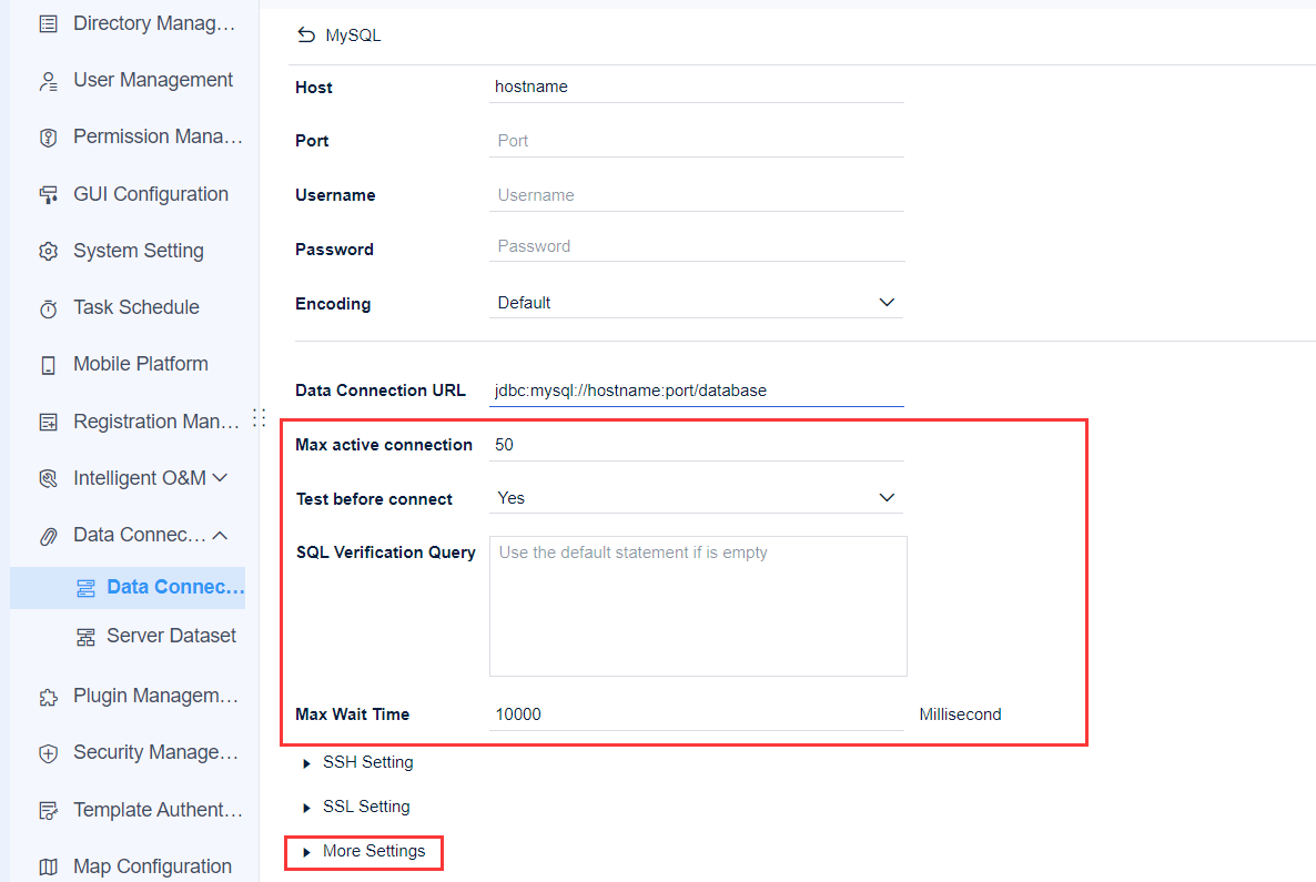 [Platform] Data Connection Management-FineReport Help Document