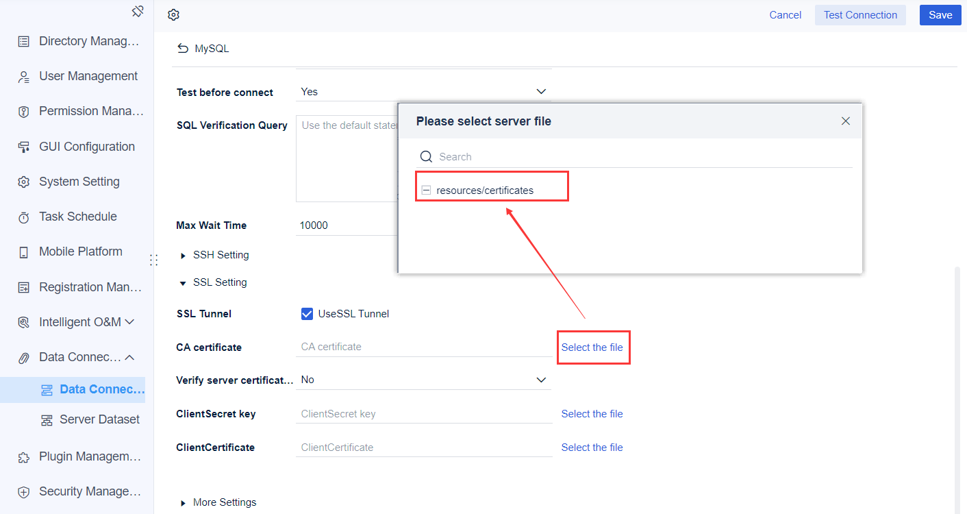[Platform] Data Connection Management-FineReport Help Document