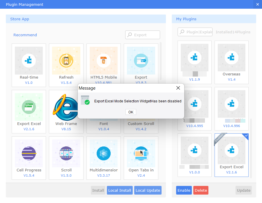 Designer Plugin Management-FineReport Help Document