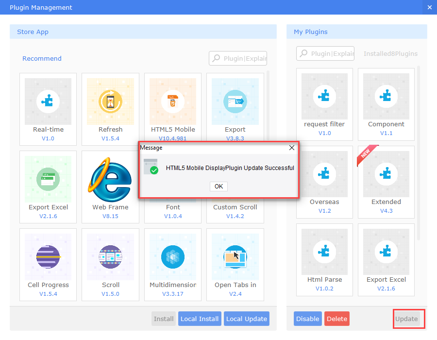 Designer Plugin Management-FineReport Help Document
