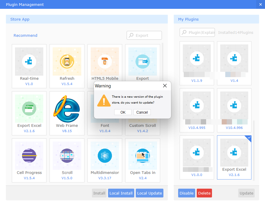 Designer Plugin Management-FineReport Help Document
