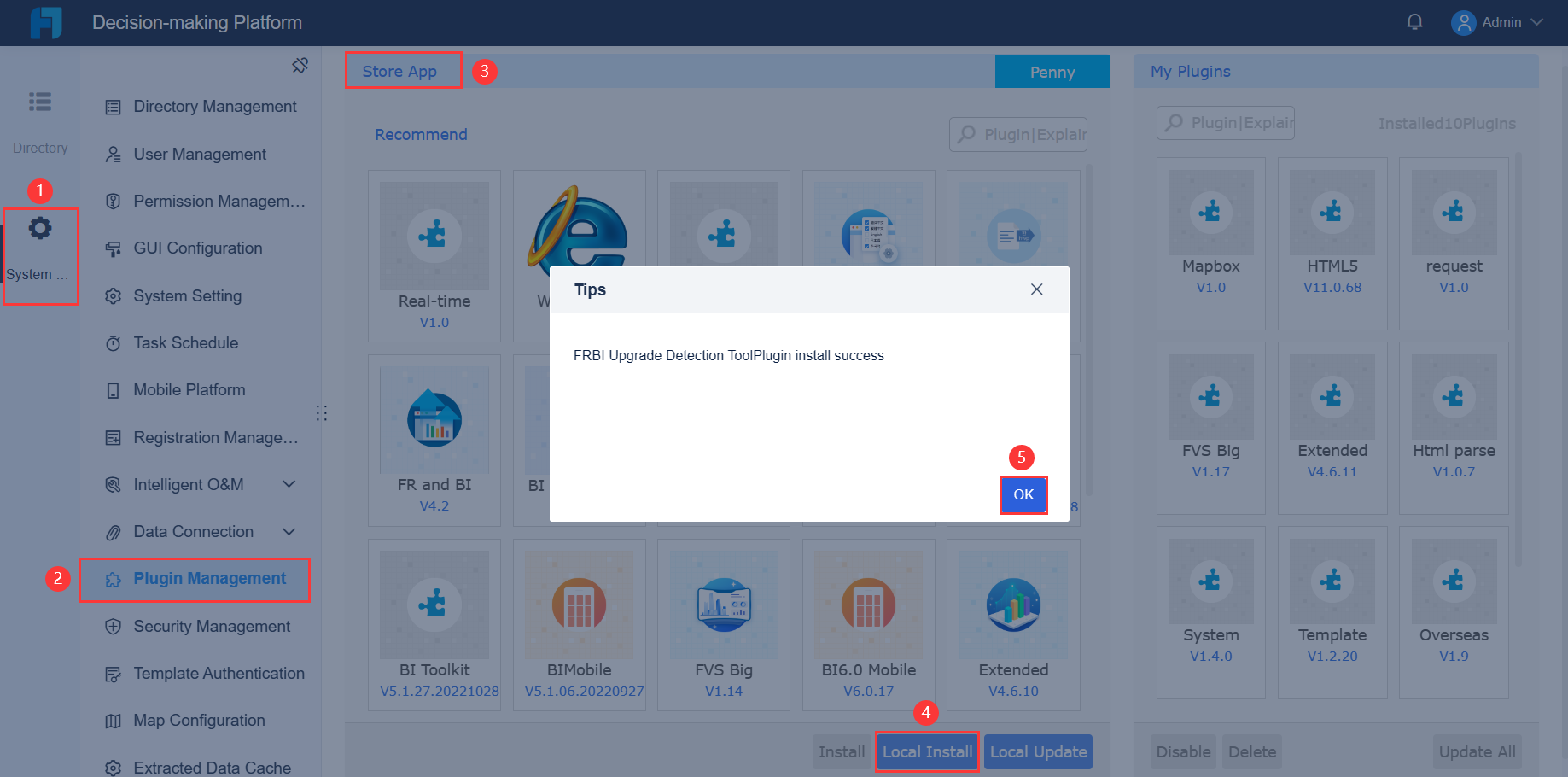 Server Plugin Management-FineReport Help Document