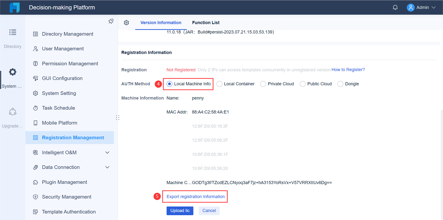 Local Machine Information Authentication-FineReport Help Document