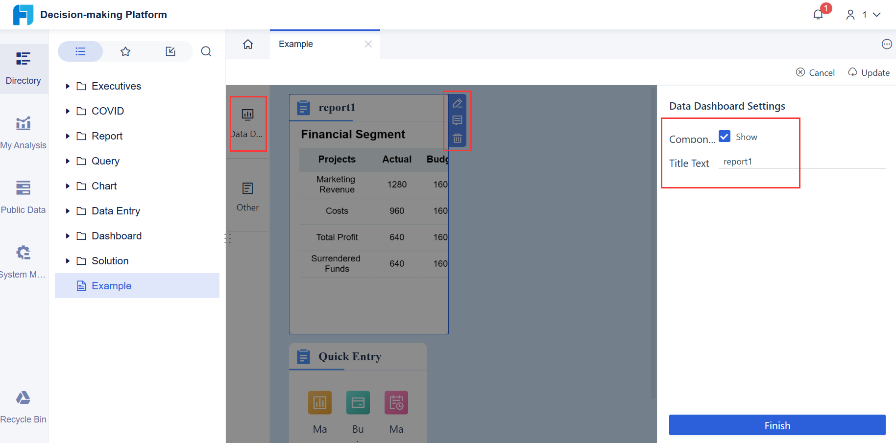 Customizing Data Portal-FineReport Help Document