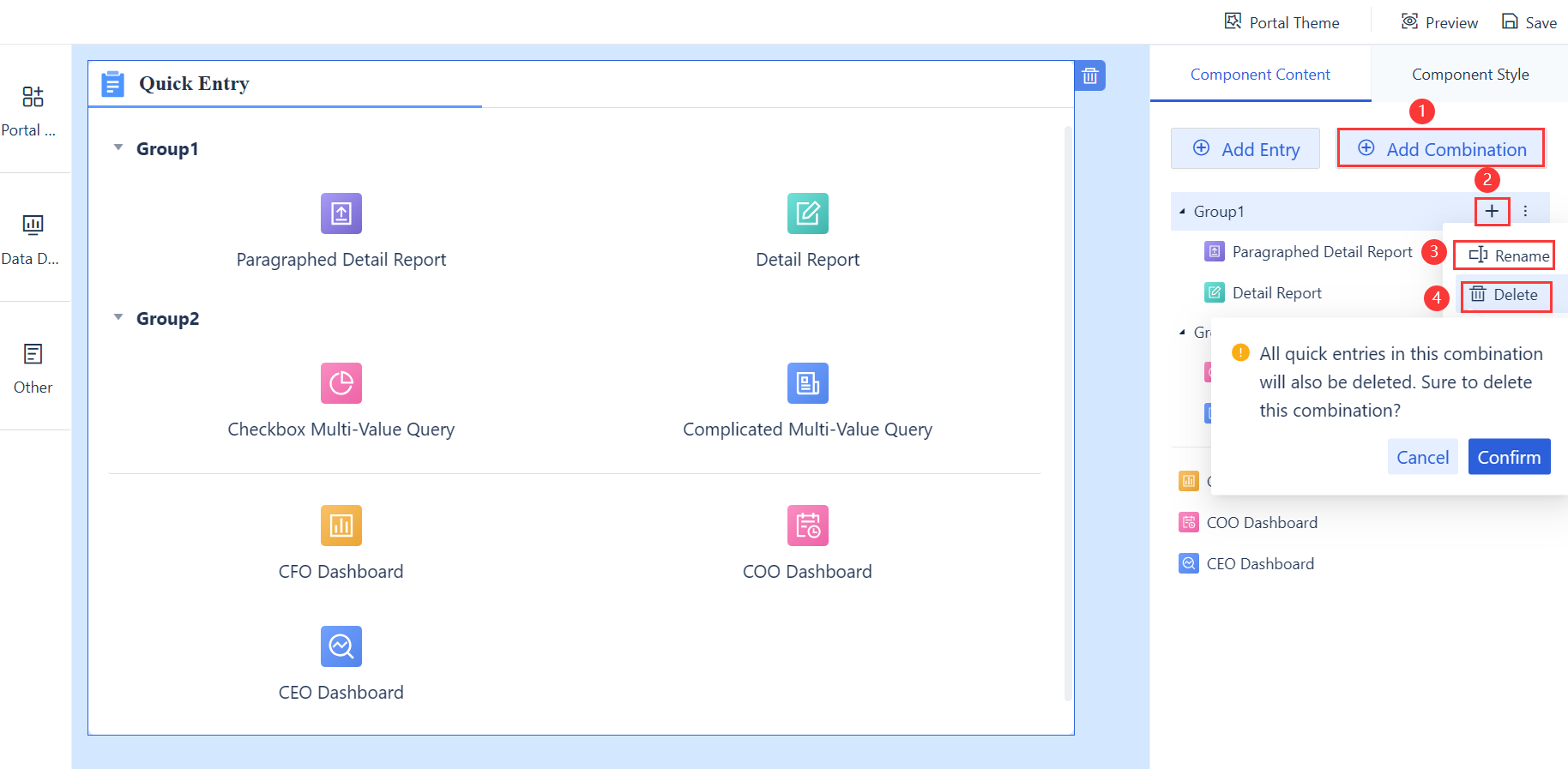 Quick Entry Component-FineReport Help Document