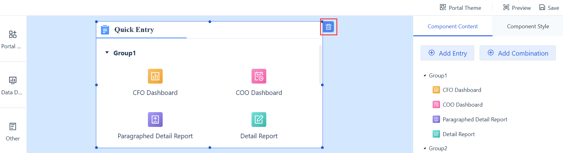 Quick Entry Component-FineReport Help Document