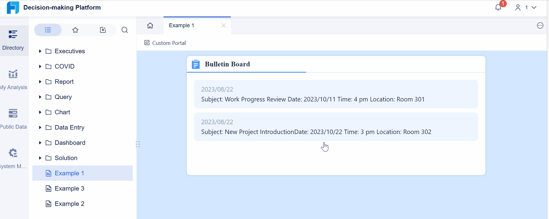 Bulletin Board Component-FineReport Help Document