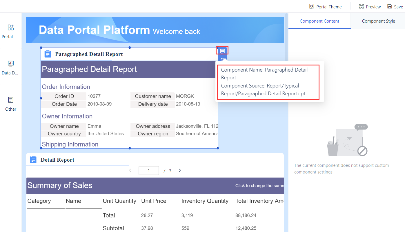 Data Dashboard Component-FineReport Help Document