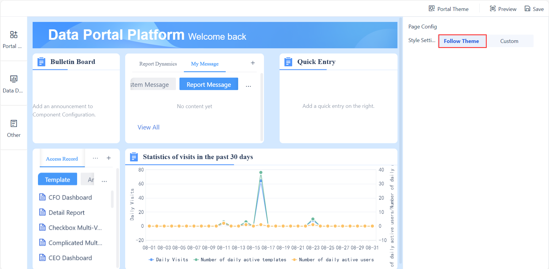 Data Portal Style-FineReport Help Document
