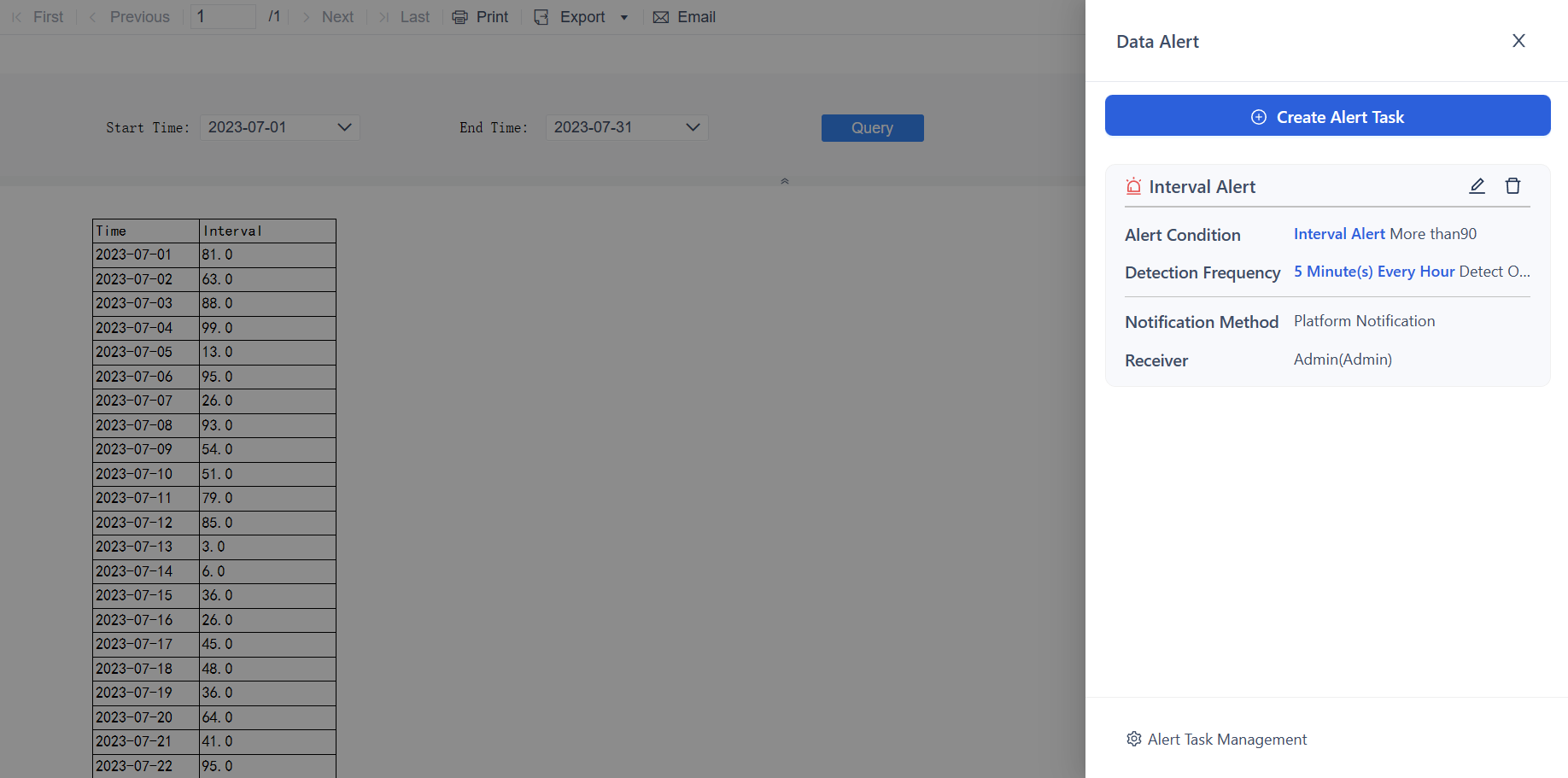Creating an Alert Task-FineReport Help Document