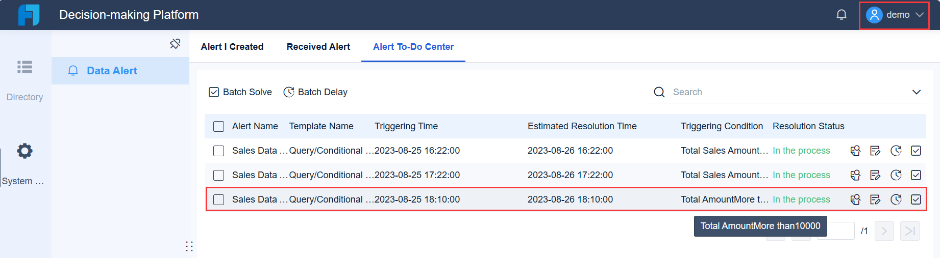 Creating an Alert Task-FineReport Help Document