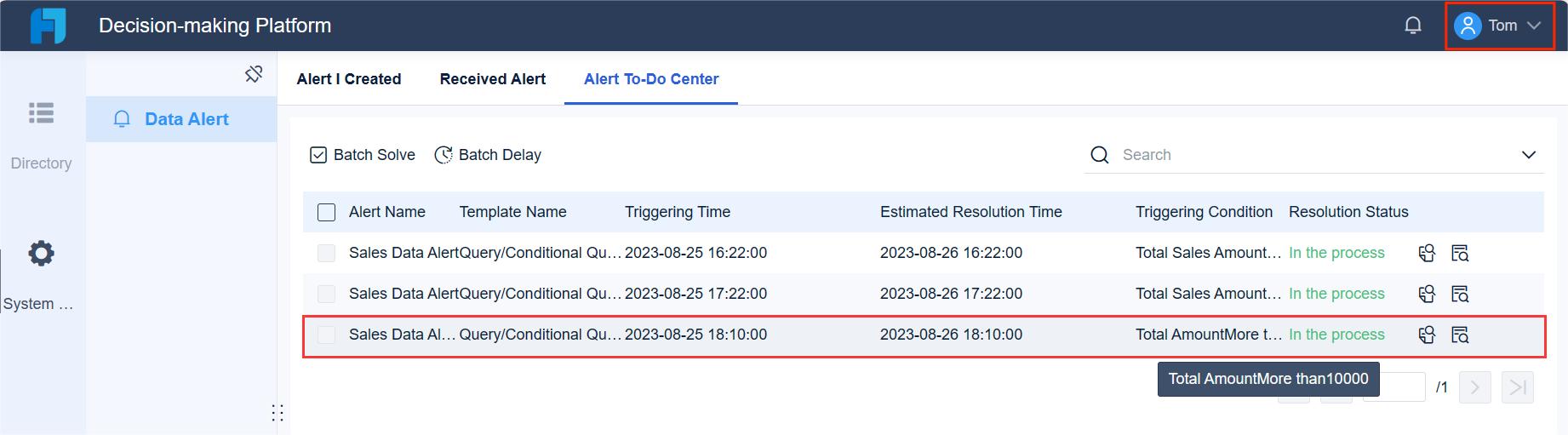 Creating an Alert Task-FineReport Help Document