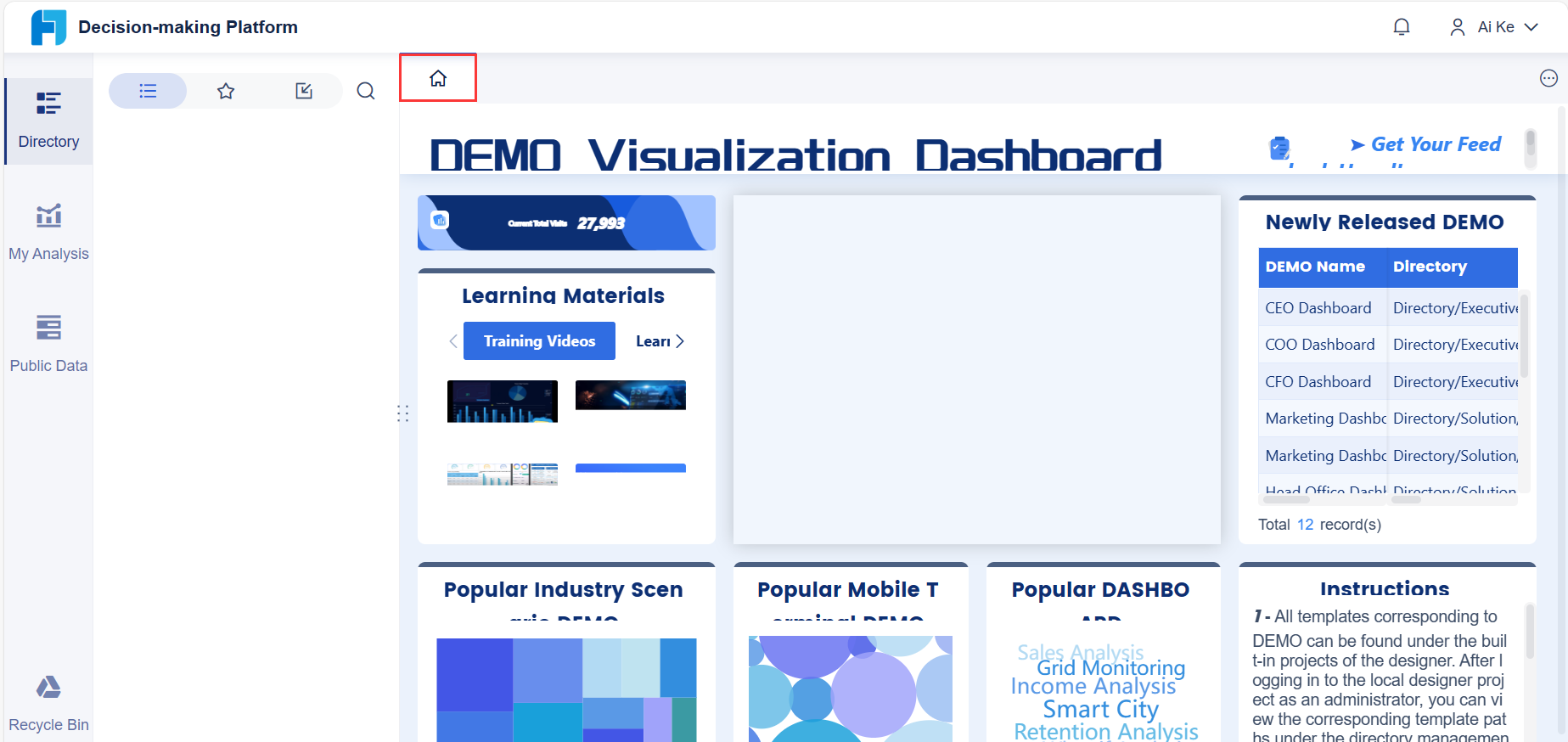 Directory-FineReport Help Document