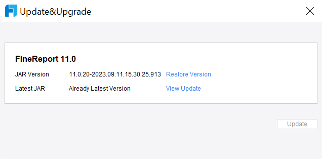 Update & Upgrade-FineReport Help Document