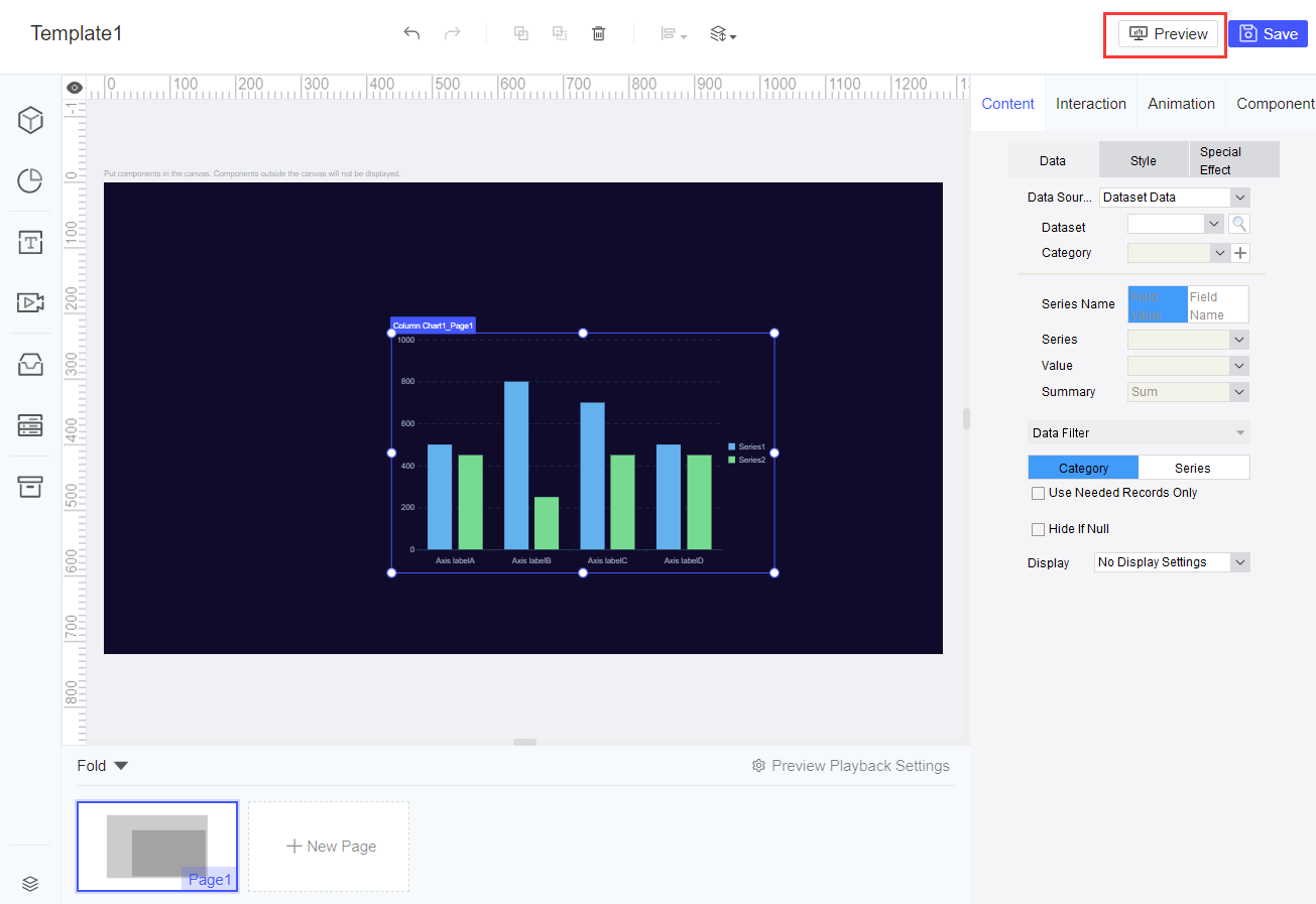 FVS Template Preview and Mounting-FineReport Help Document