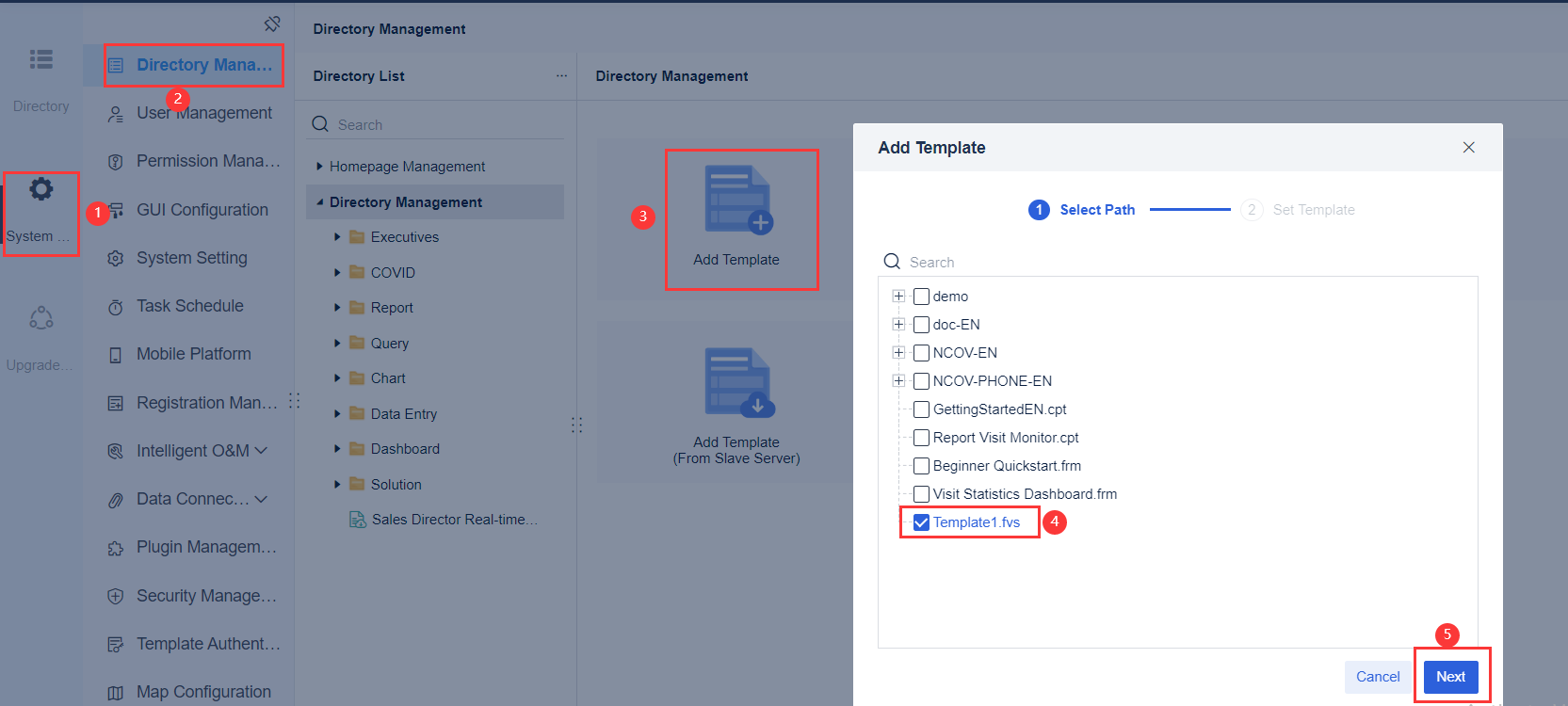 FVS Template Preview and Mounting-FineReport Help Document