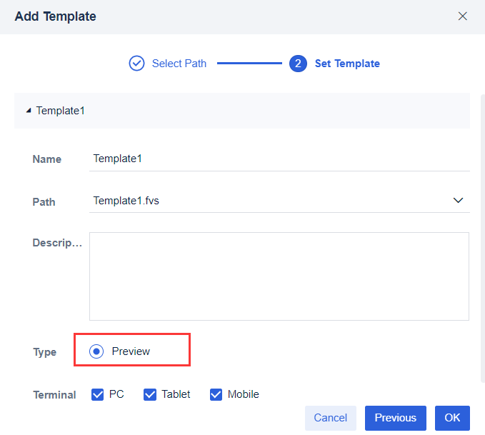 FVS Template Preview and Mounting-FineReport Help Document
