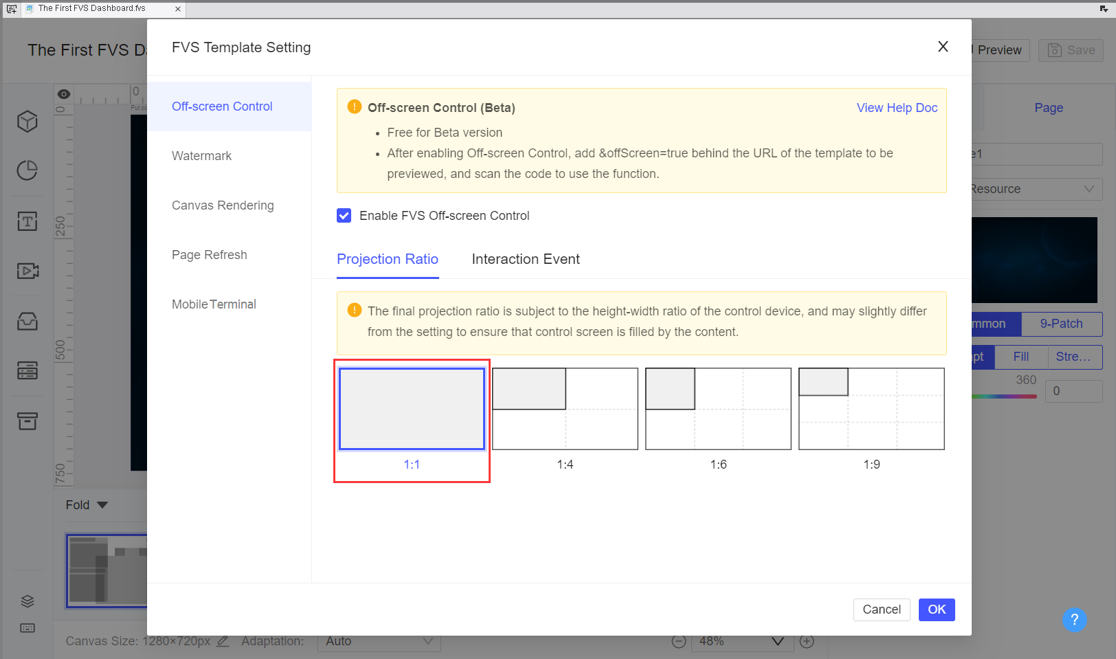 FVS Off-screen Control-FineReport Help Document