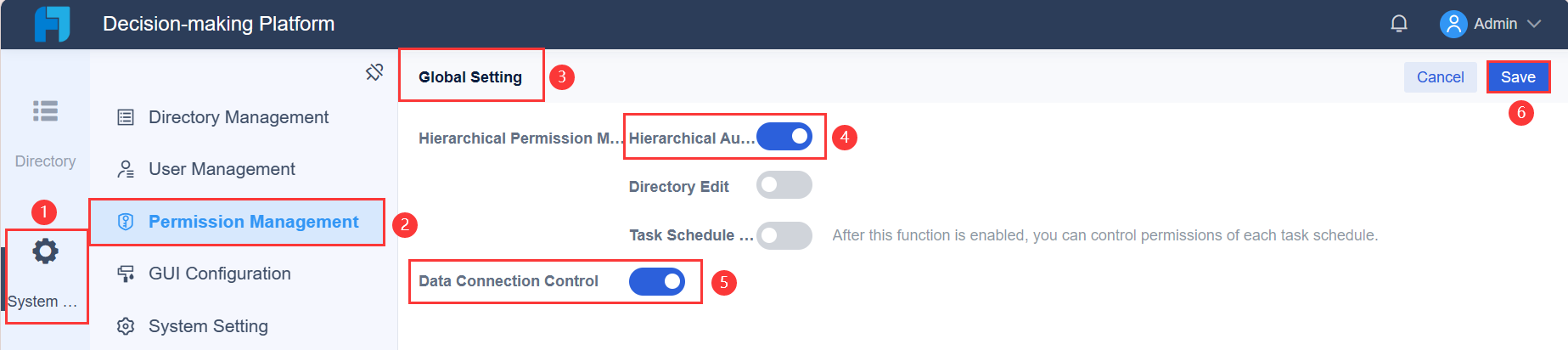 Data Connection Using Permission-FineReport Help Document