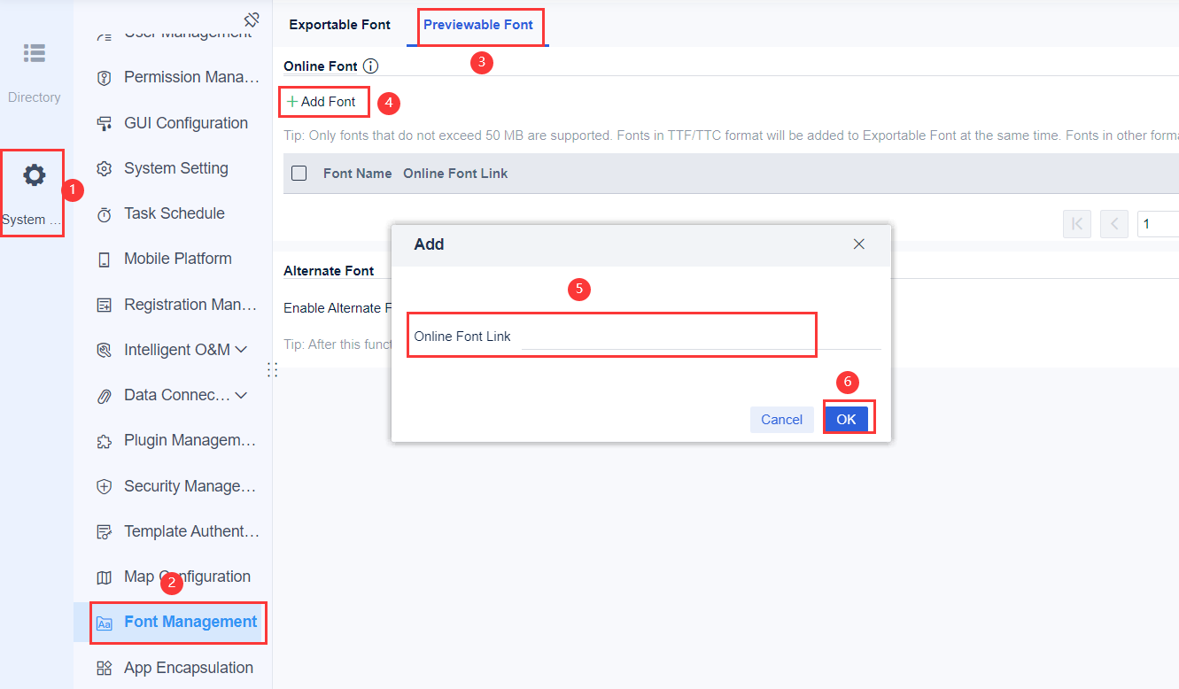 Font Management Plugin-FineReport Help Document