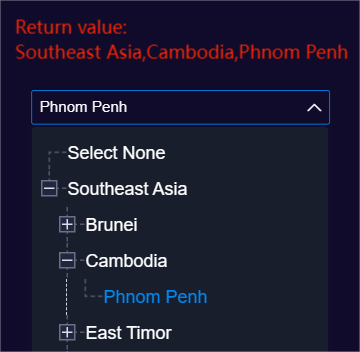 FVS Dropdown Tree Widget-FineReport Help Document