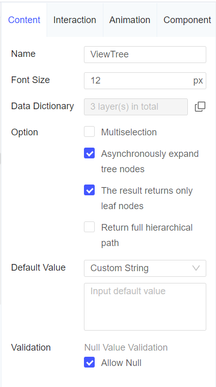 FVS View Tree Widget-FineReport Help Document
