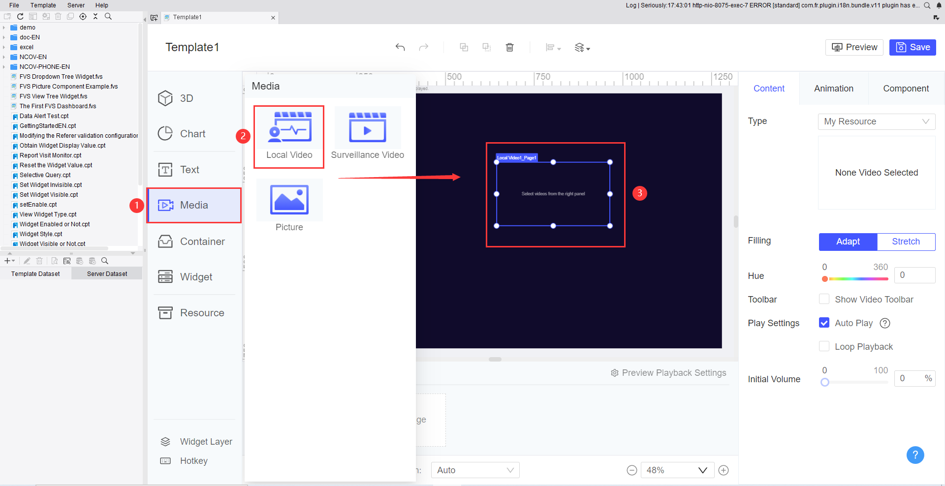 FVS Local Video Component-FineReport Help Document
