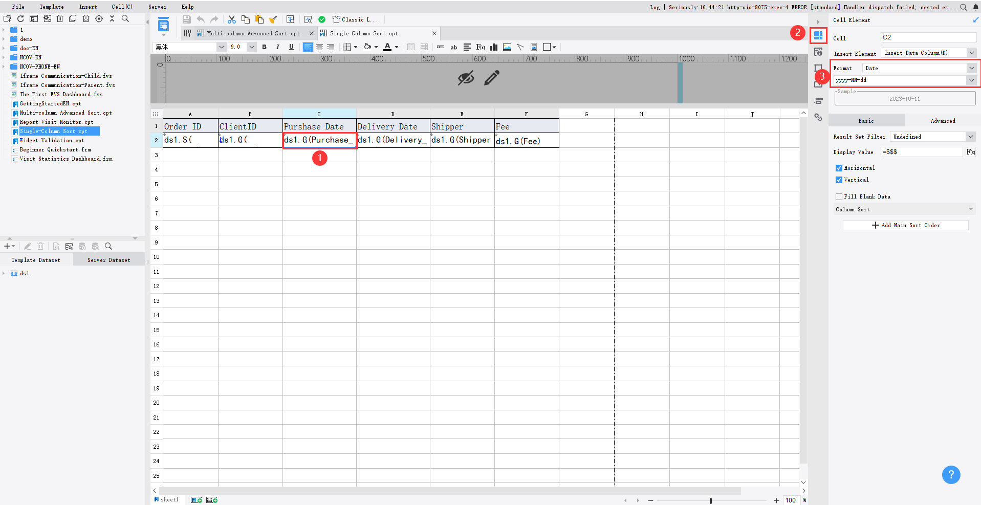Advanced Sort-FineReport Help Document