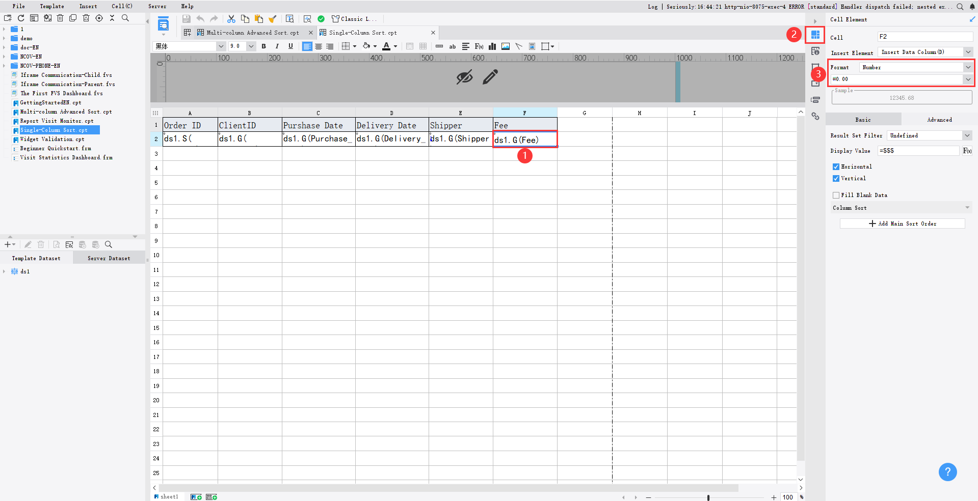Advanced Sort-FineReport Help Document